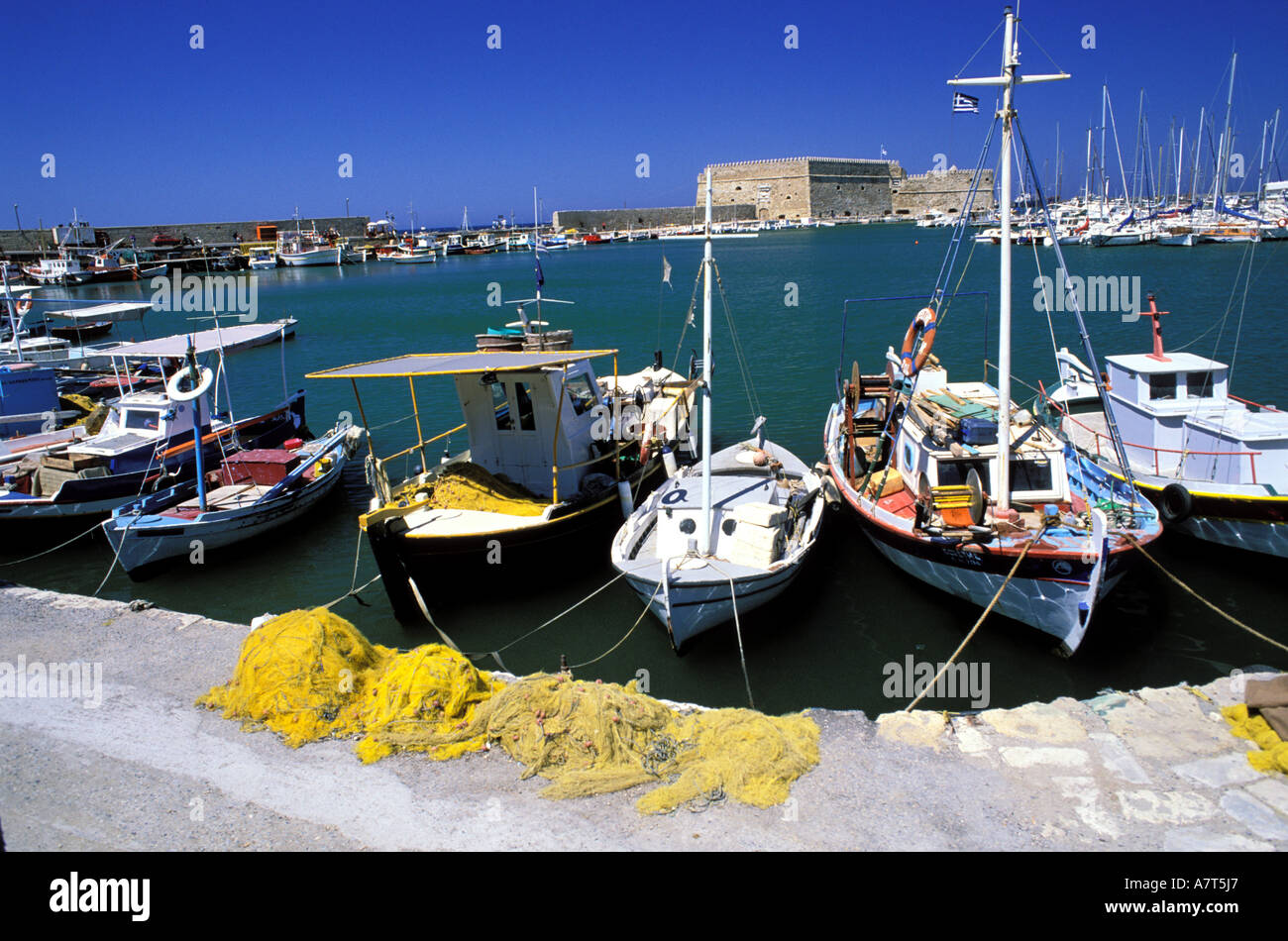 Greece, Crete, Heraklion harbour Stock Photo - Alamy