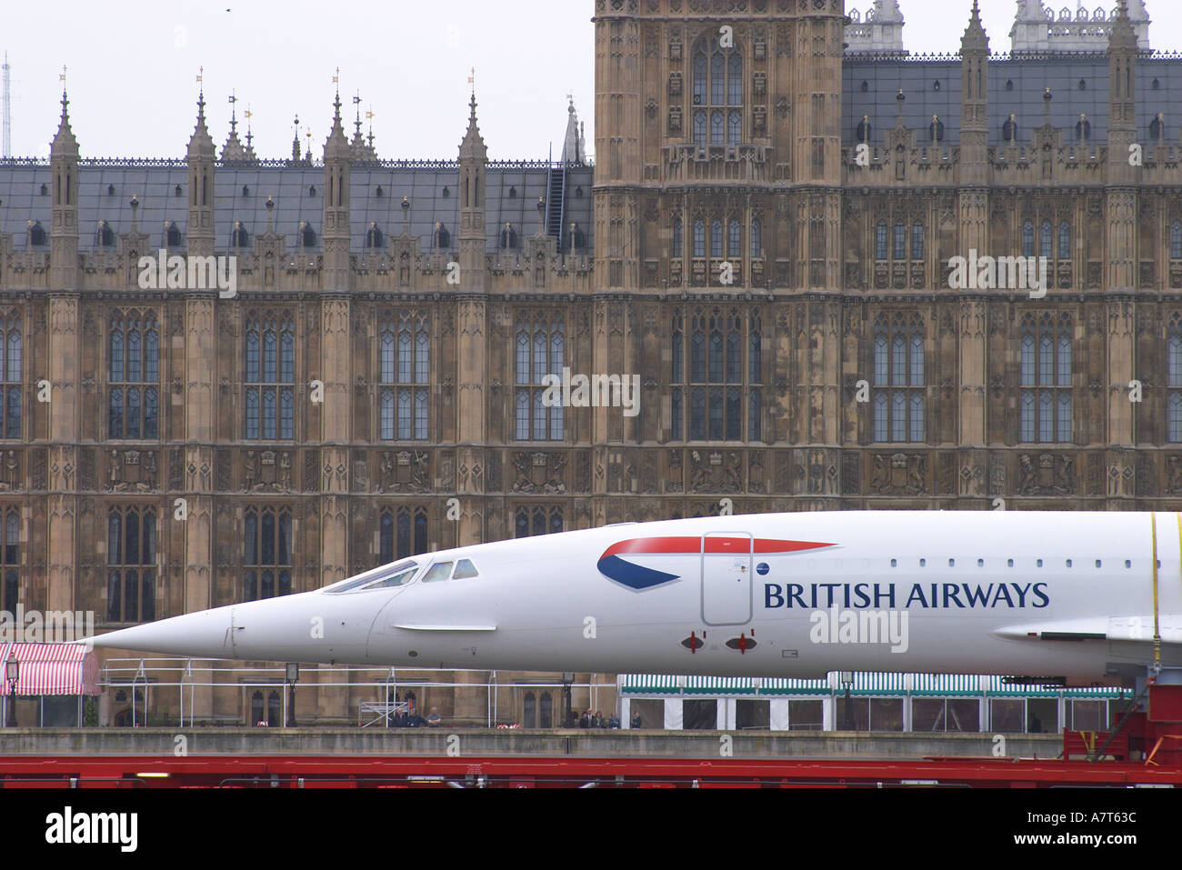 Concorde G BOAA in front of the Houses of Parliament destined for ...