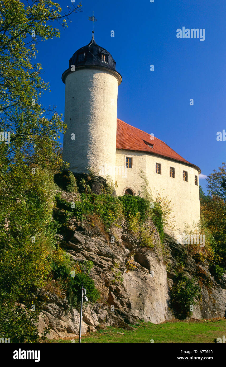 Low angle view of castle on hill, Rabenstein Castle, Chemnitz, Saxony ...