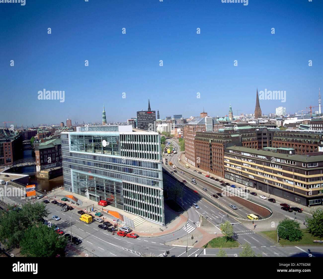 Aerial view of street Stock Photo - Alamy