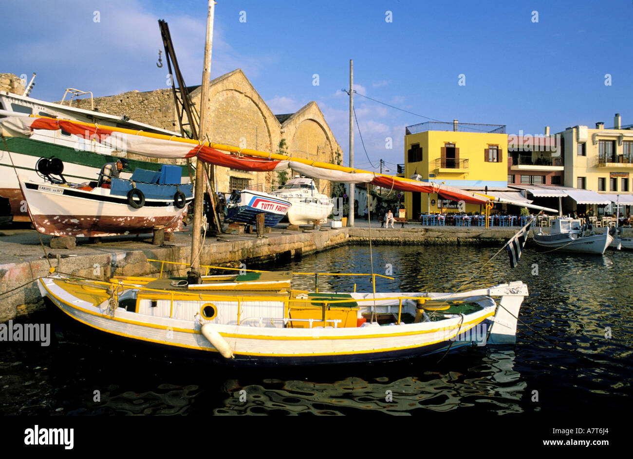 Greece, Crete, Hania, the harbour Stock Photo - Alamy