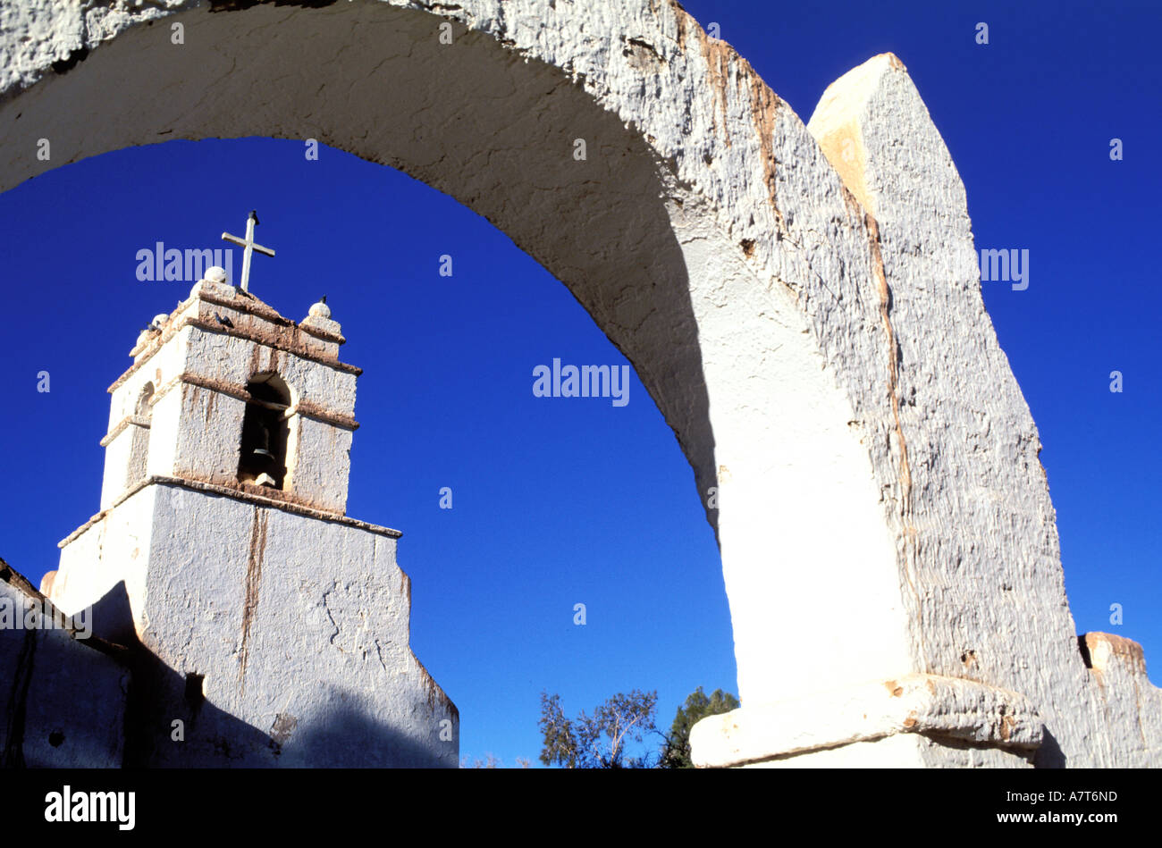 Chile, Atacama desert, San Pedro de Atacama, church of the 17th century ...