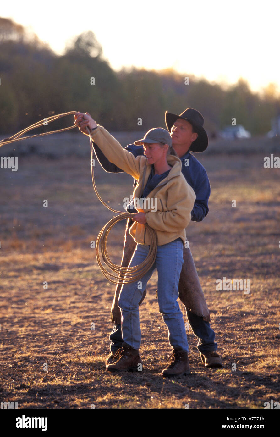 Man lasso woman hi-res stock photography and images - Alamy