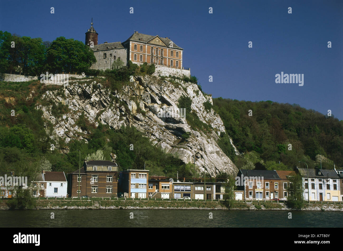 Castle on cliff waterfront belgium hi-res stock photography and images ...