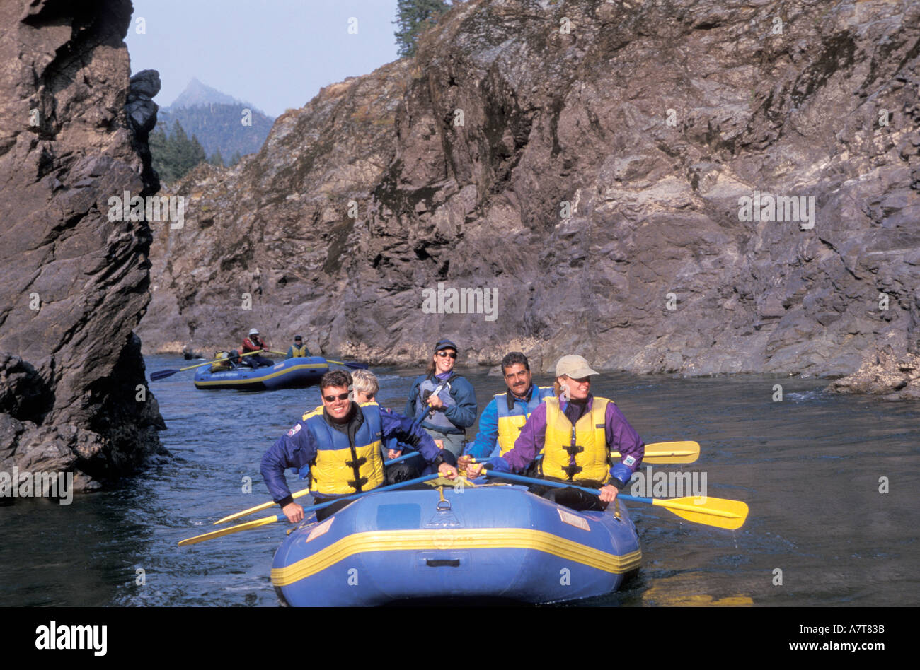 Rafting the Rogue River in Oregon Stock Photo - Alamy