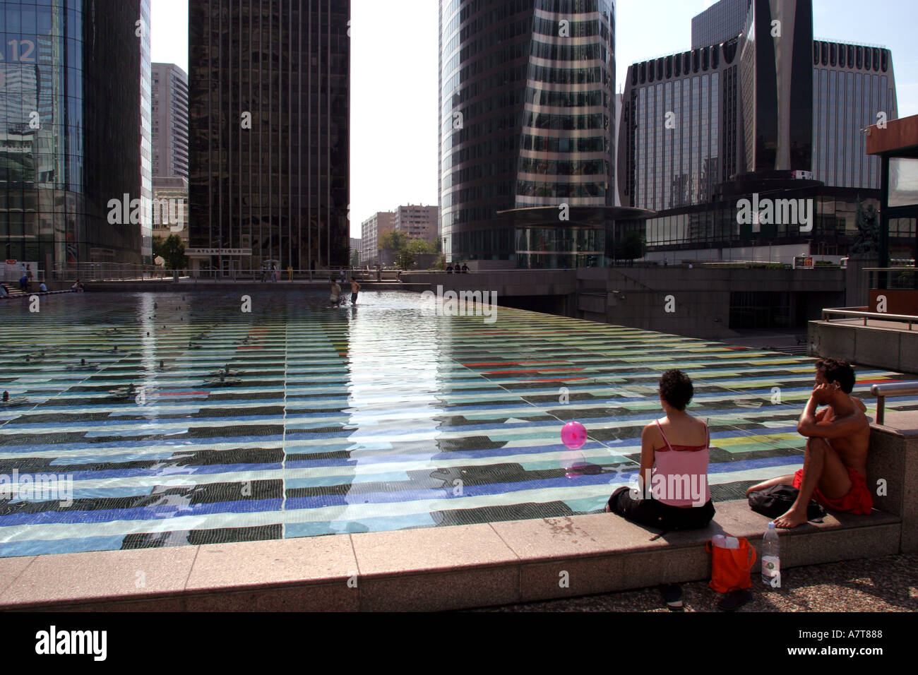 lunch break in La Defense Stock Photo - Alamy