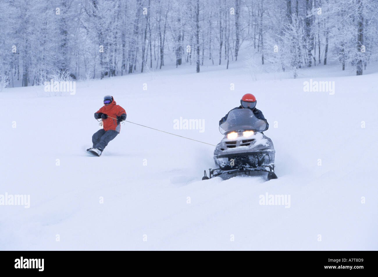 Ski snow tow rope hi-res stock photography and images - Alamy