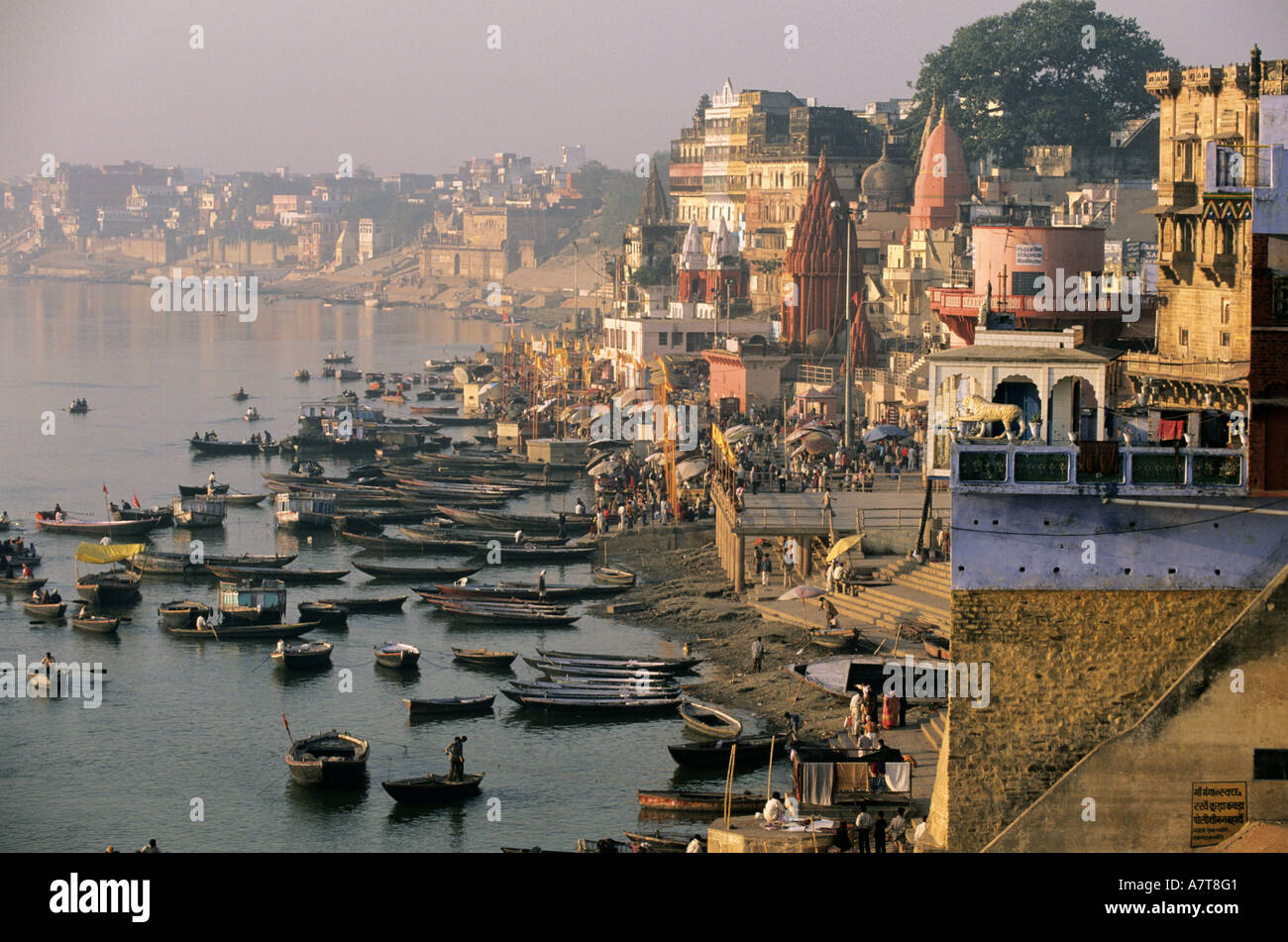 India, Uttar Pradesh State, Varanasi (Benares), holy city on Ganges ...