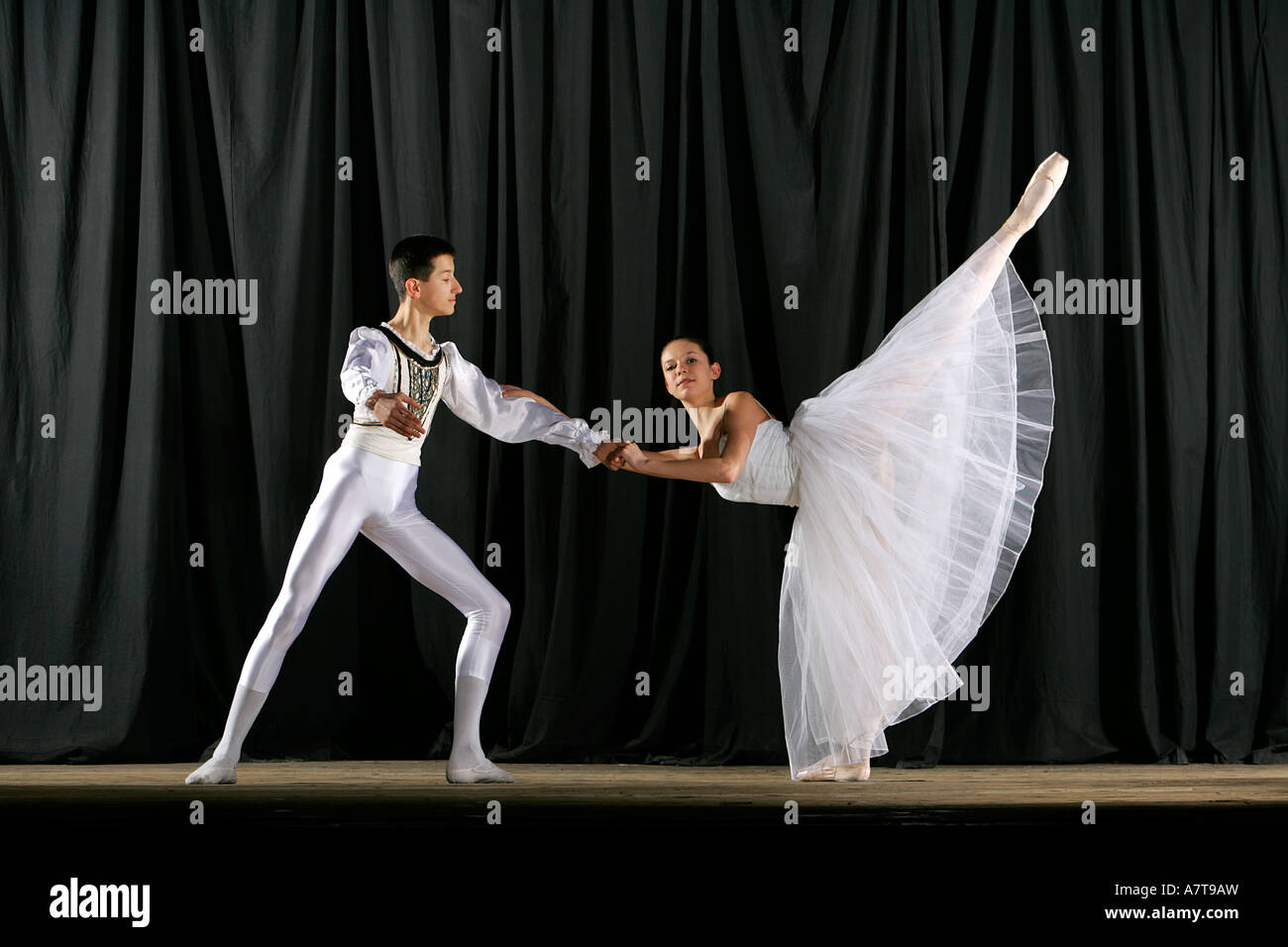 ballet dancers boy and girl Stock Photo - Alamy