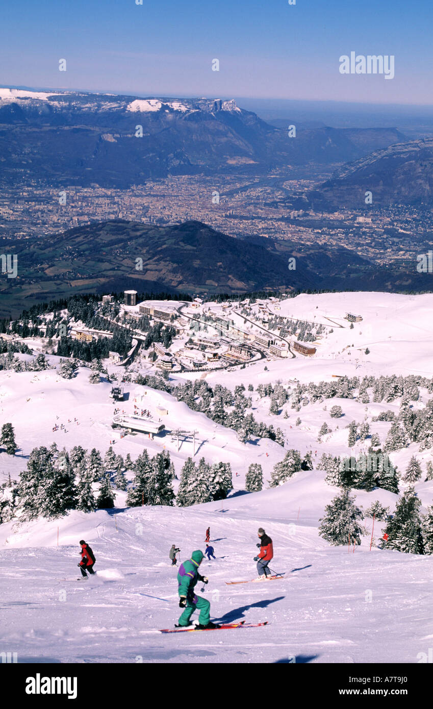 France, Isere, Le Recoin, one of the two sites of the Chamrousse ski ...