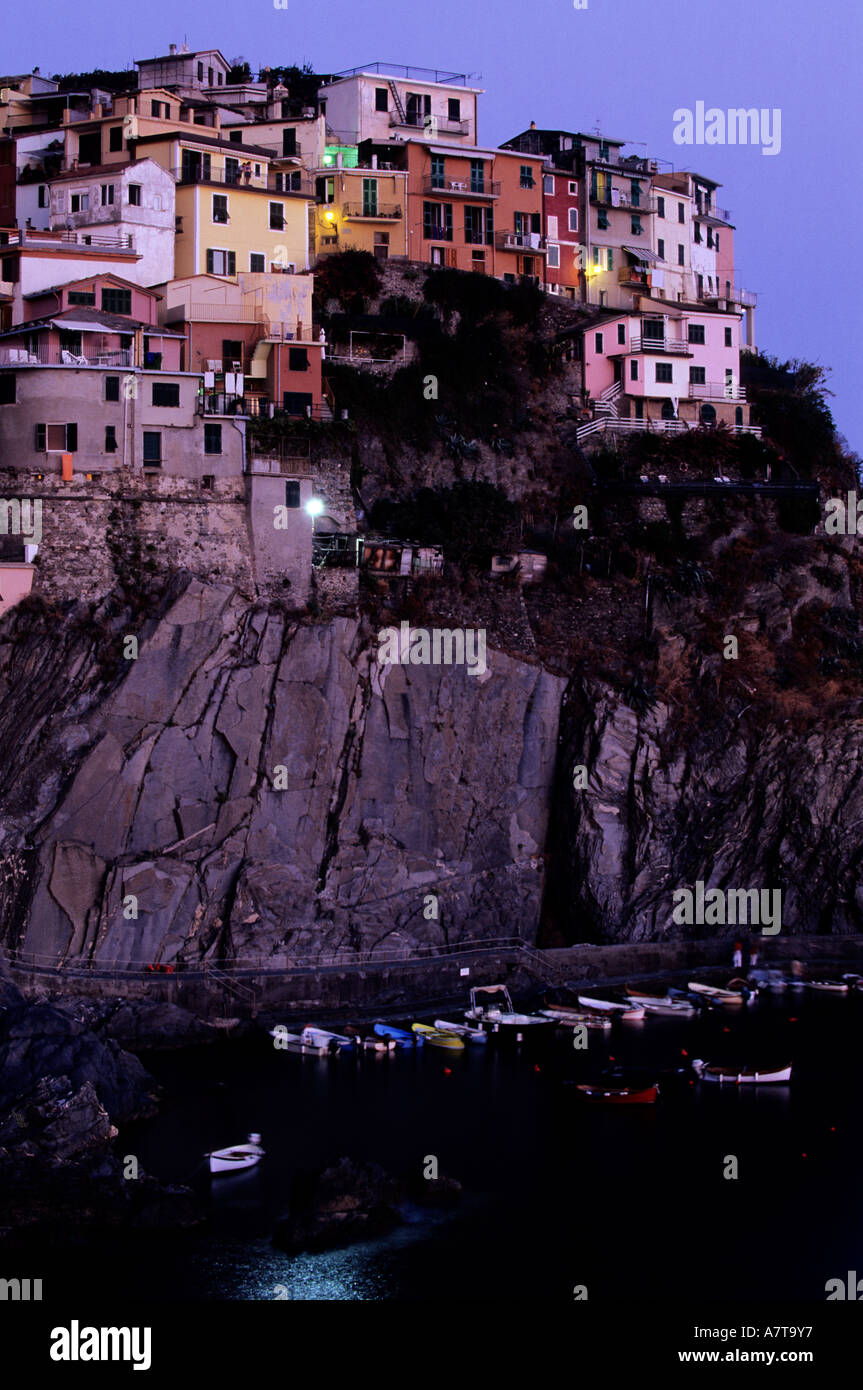 Italy, Liguria, Manarola village in the Five Lands national park ...