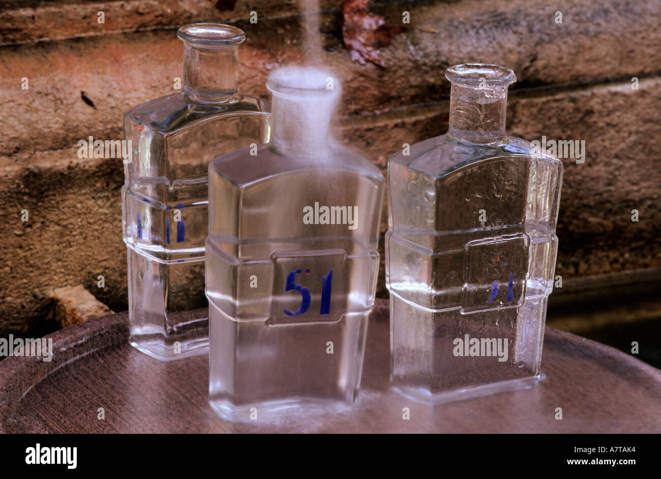 France, Var, water jug kept cold in the fountain of Cotignac village ...