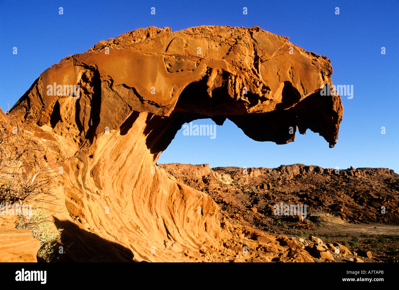 Namibia, Damaraland region, Twyfelfontein site, Wave Rock Stock Photo ...
