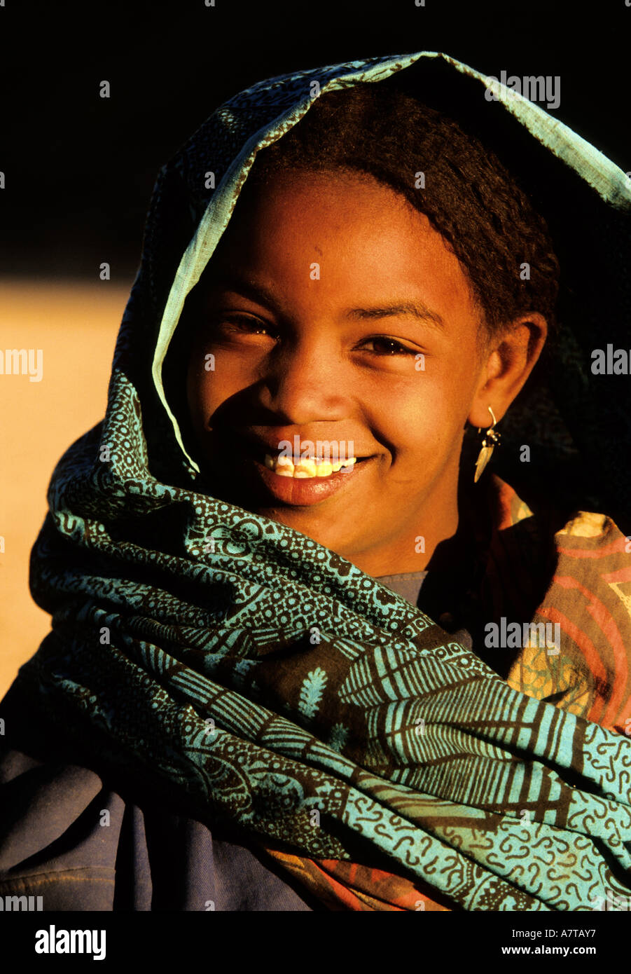 Niger, Sahara, Timia Oasis in Air Massif, Tuareg child Stock Photo - Alamy