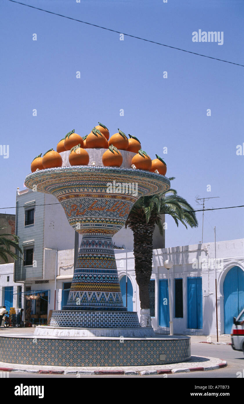 Giant ceramic in the middle of the main road in Nabeul Stock Photo - Alamy