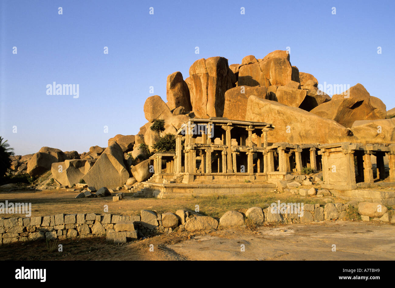 India, Karnataka State, Hampi, ruins of Hampi Bazaar Stock Photo - Alamy
