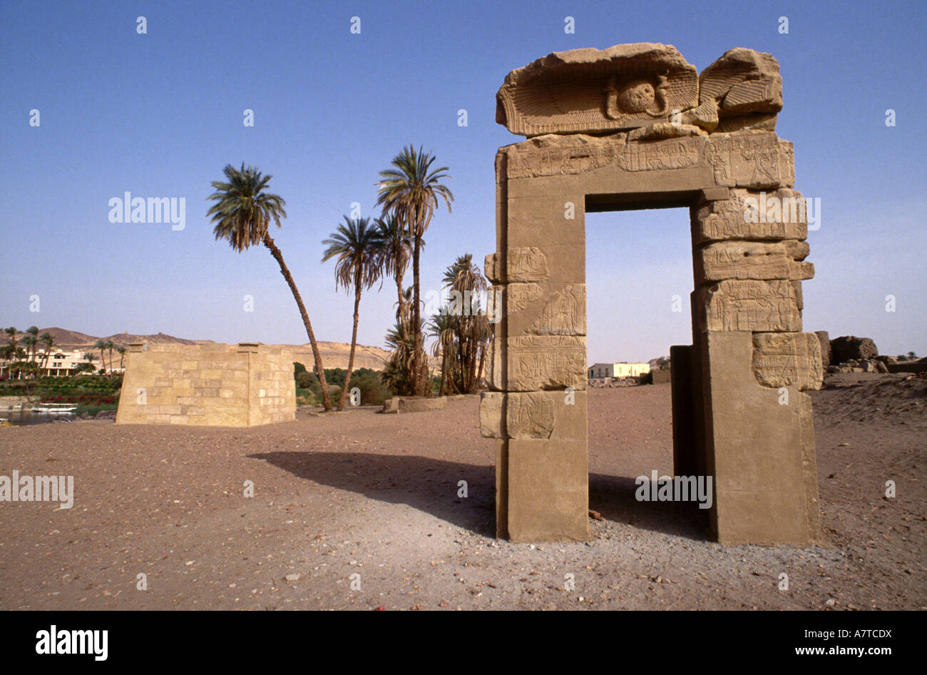 Old ruins of building on arid landscape, Aswan, Egypt Stock Photo - Alamy