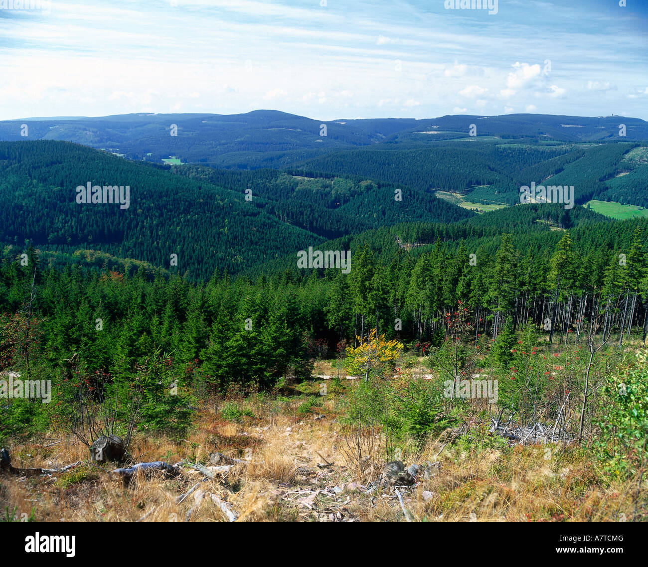 Panoramic view of mountain range, Germany Stock Photo - Alamy
