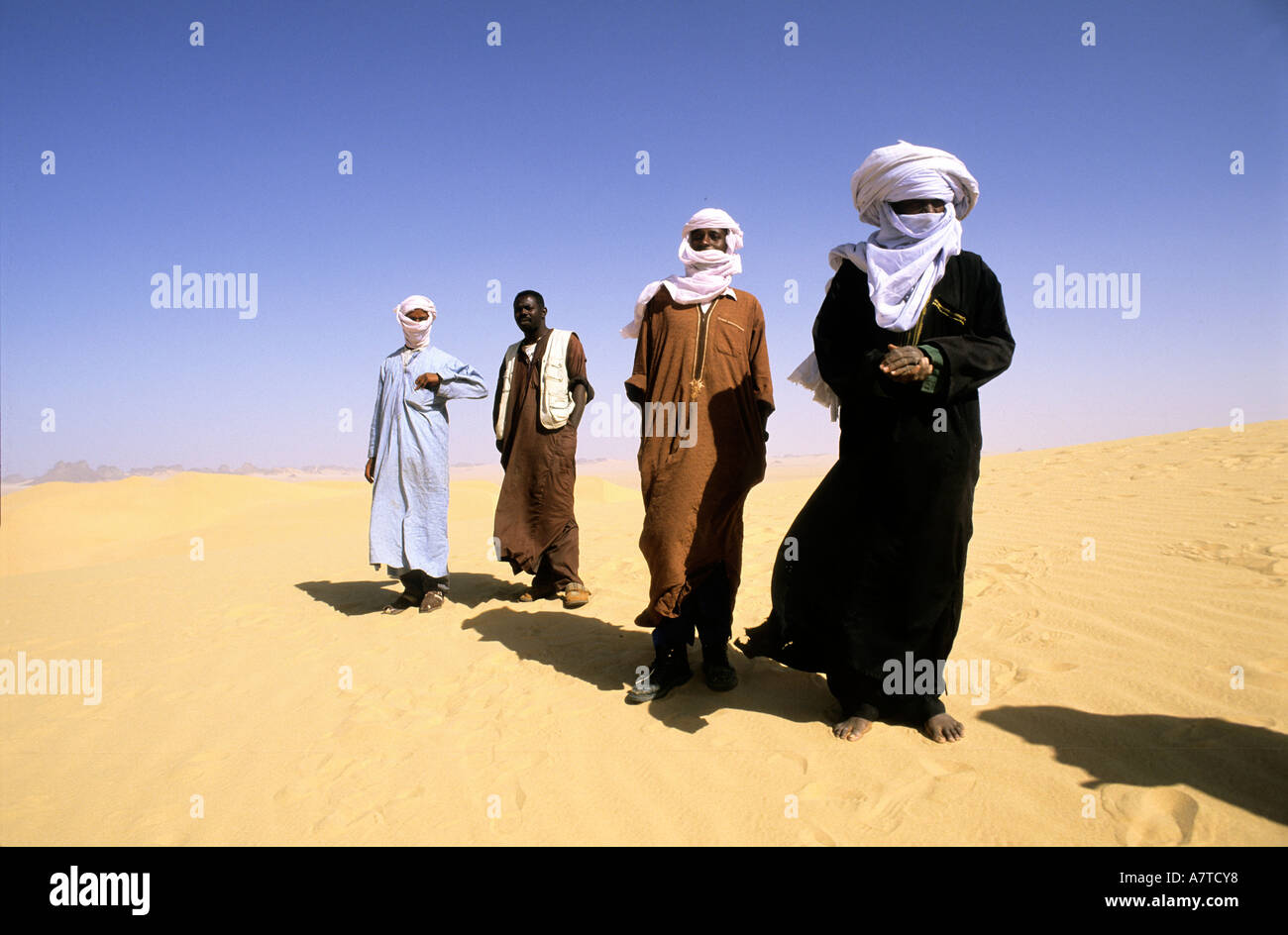 Algeria, Sahara, tuaregs in the Erg Admer Stock Photo - Alamy
