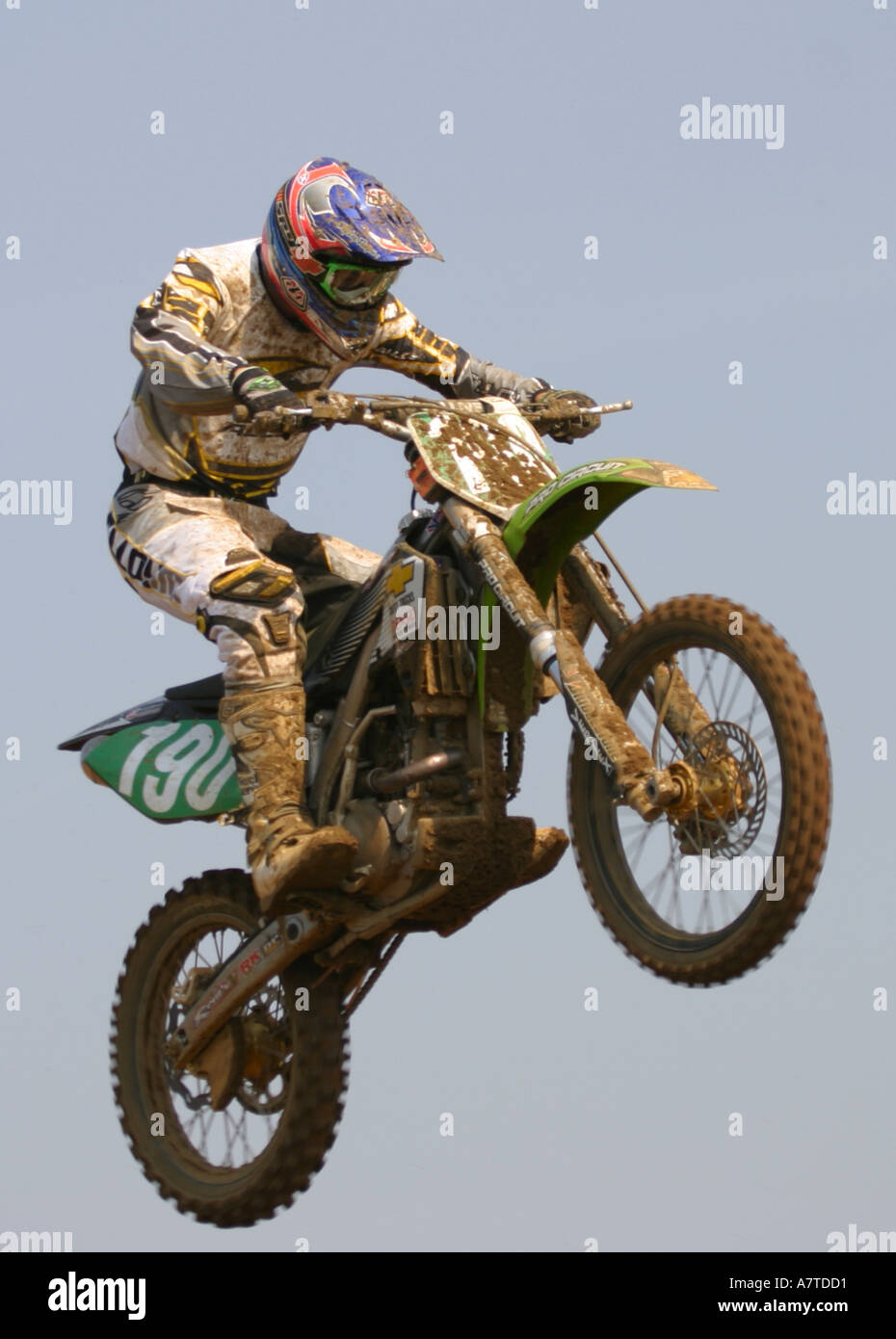 Motocross Rider Jumping Stock Photo - Alamy