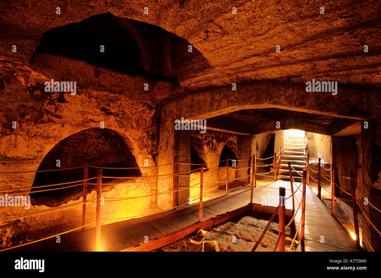Milos greece catacombs hi-res stock photography and images - Alamy