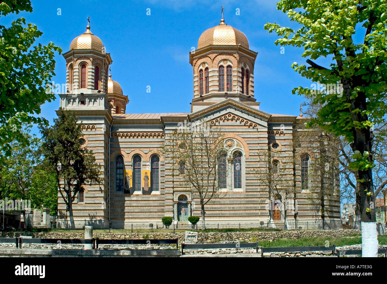 Facade of church, Constanta, Romania Stock Photo - Alamy