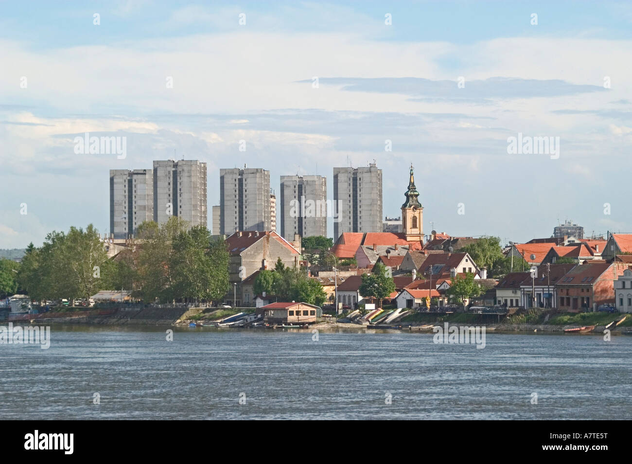 Buildings at waterfront, Danube River, Belgrade, Serbia Stock Photo - Alamy