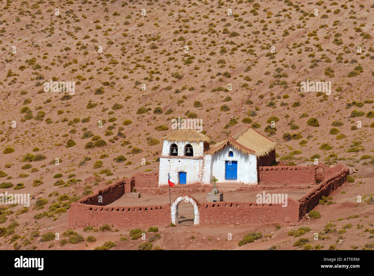 Native Church of Machuca Atacama desert Chile Stock Photo - Alamy