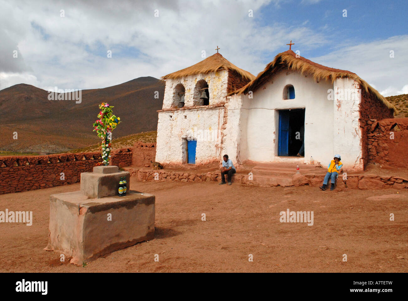 Small Church of Machuca Atacama desert Chile Stock Photo - Alamy