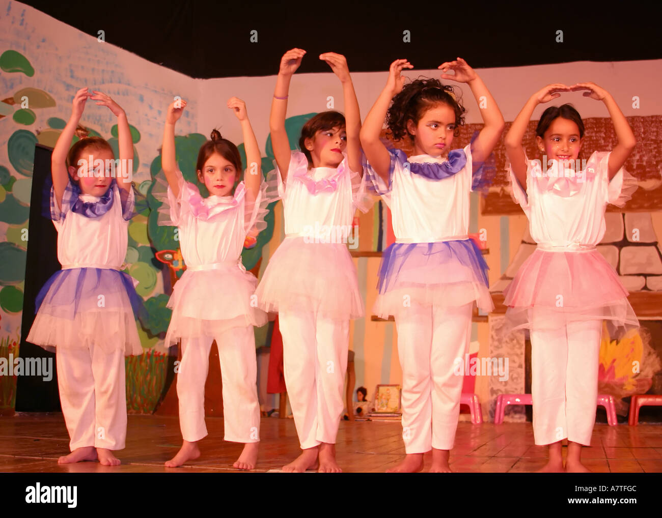 school children performing in school play Stock Photo - Alamy