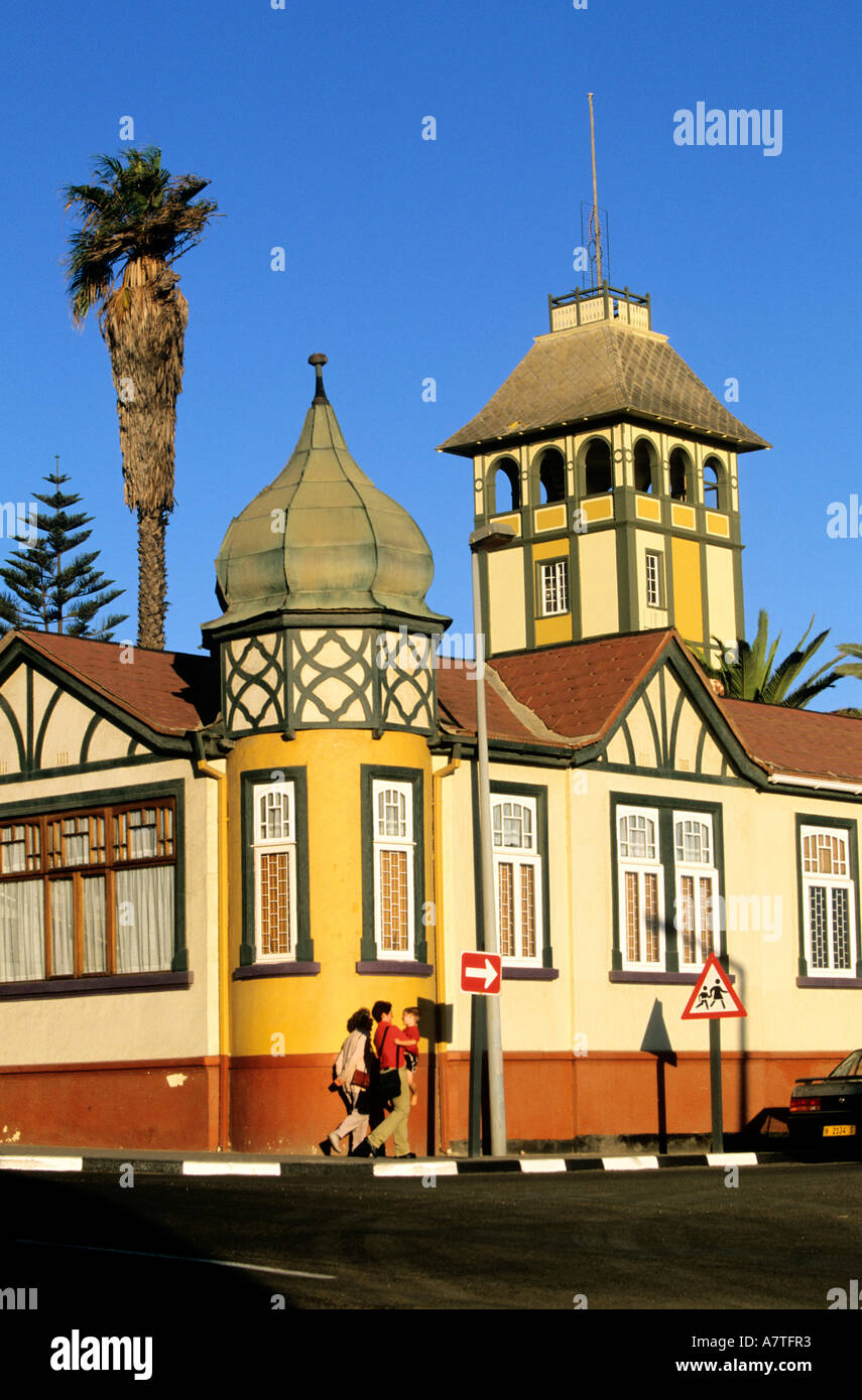Namibia, Swakopmund, the greatest seaside resort of the country with a ...