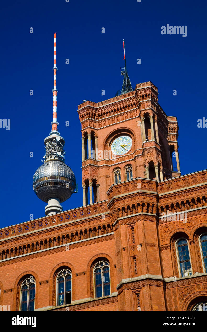 Alexander Platz and Red City Hall Berlin Germany Deutschland or Rotes ...