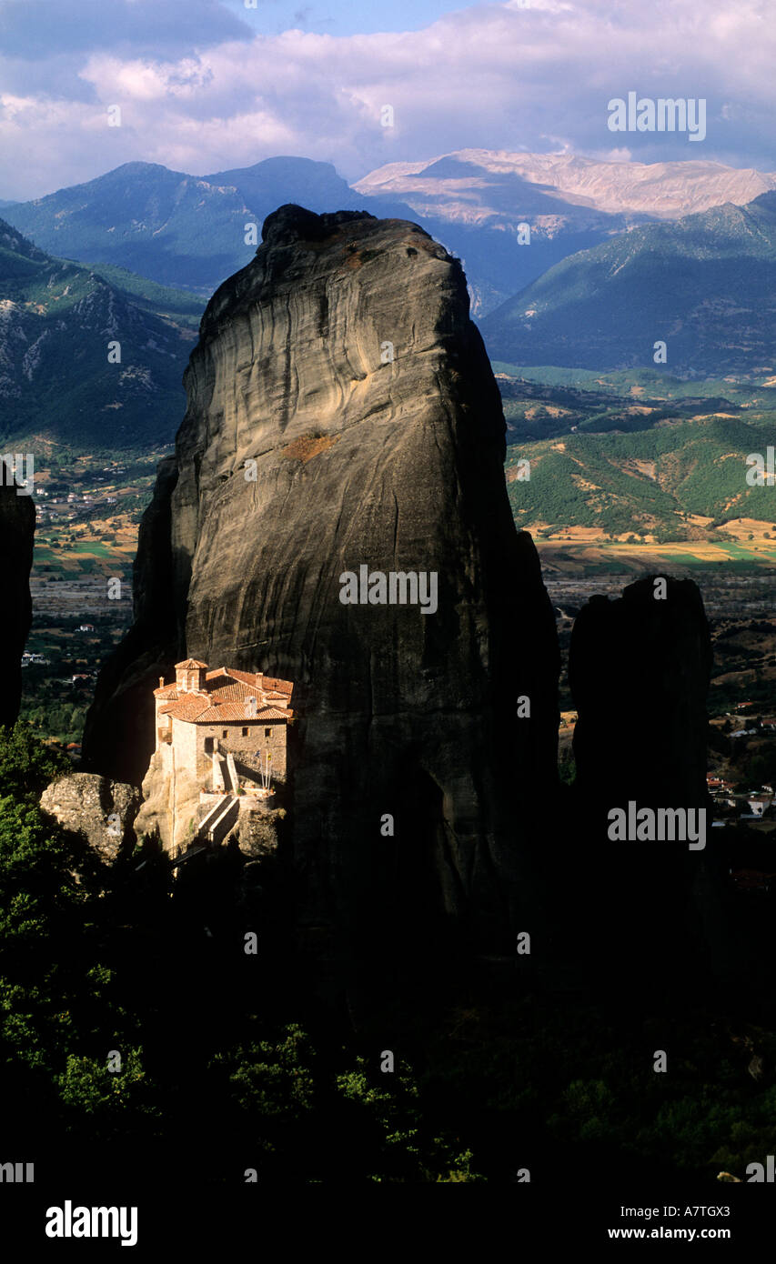 Greece, Meteora, Roussanou monastery Stock Photo - Alamy