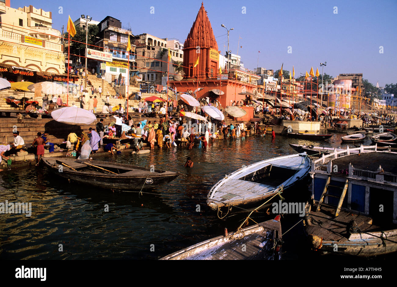 India, Uttar Pradesh State, Varanasi (Benares), holy city on Ganges ...