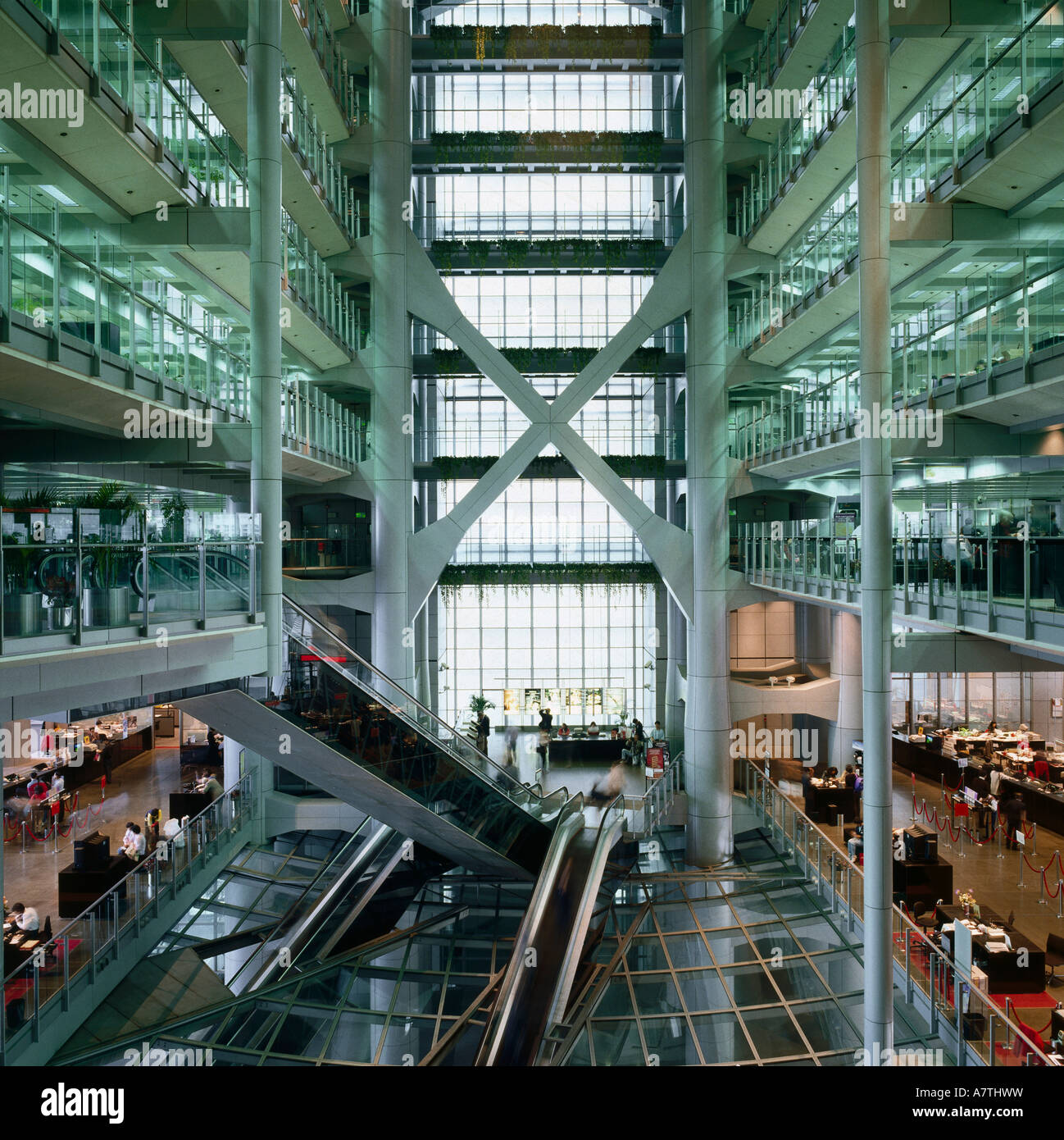 Interiors of bank Stock Photo - Alamy