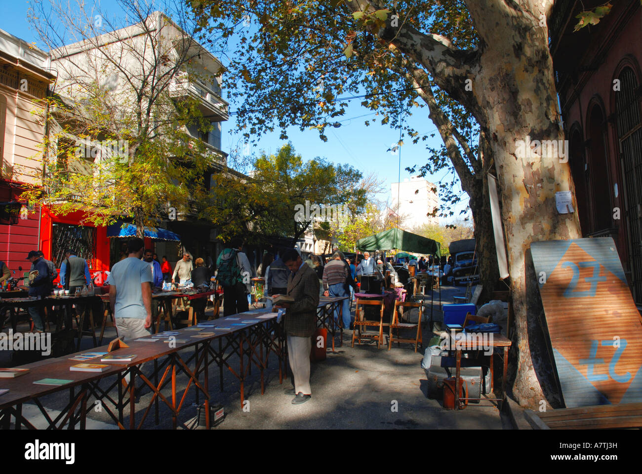 Tristan Narvaja Sunday Street Market, Montevideo, Uruguay Stock Photo ...