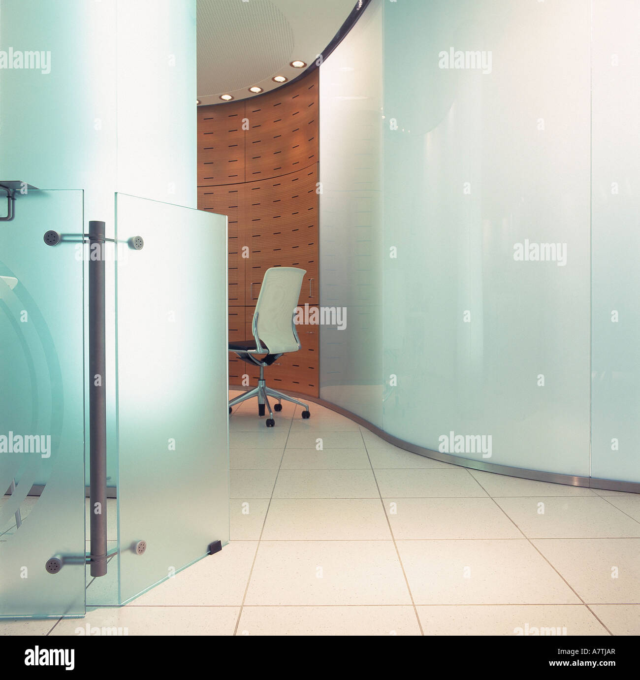 Chair in office cabin Stock Photo - Alamy