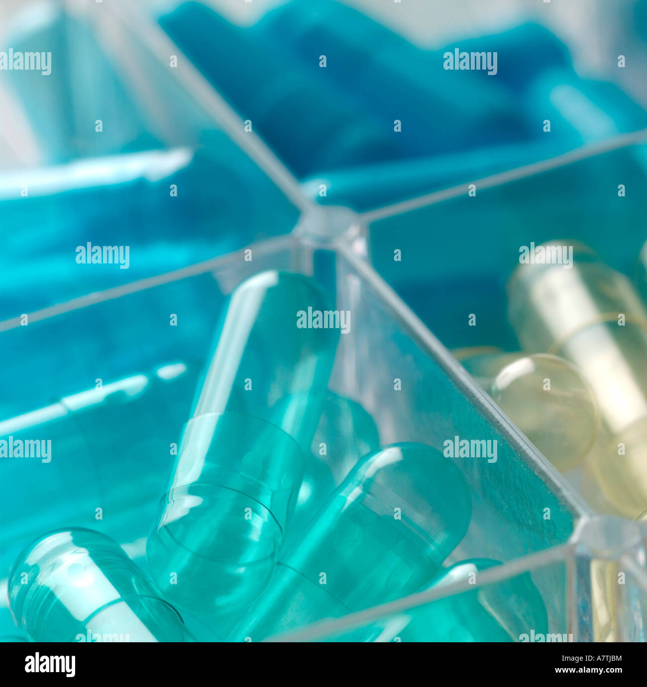 Close-up of empty capsules Stock Photo - Alamy