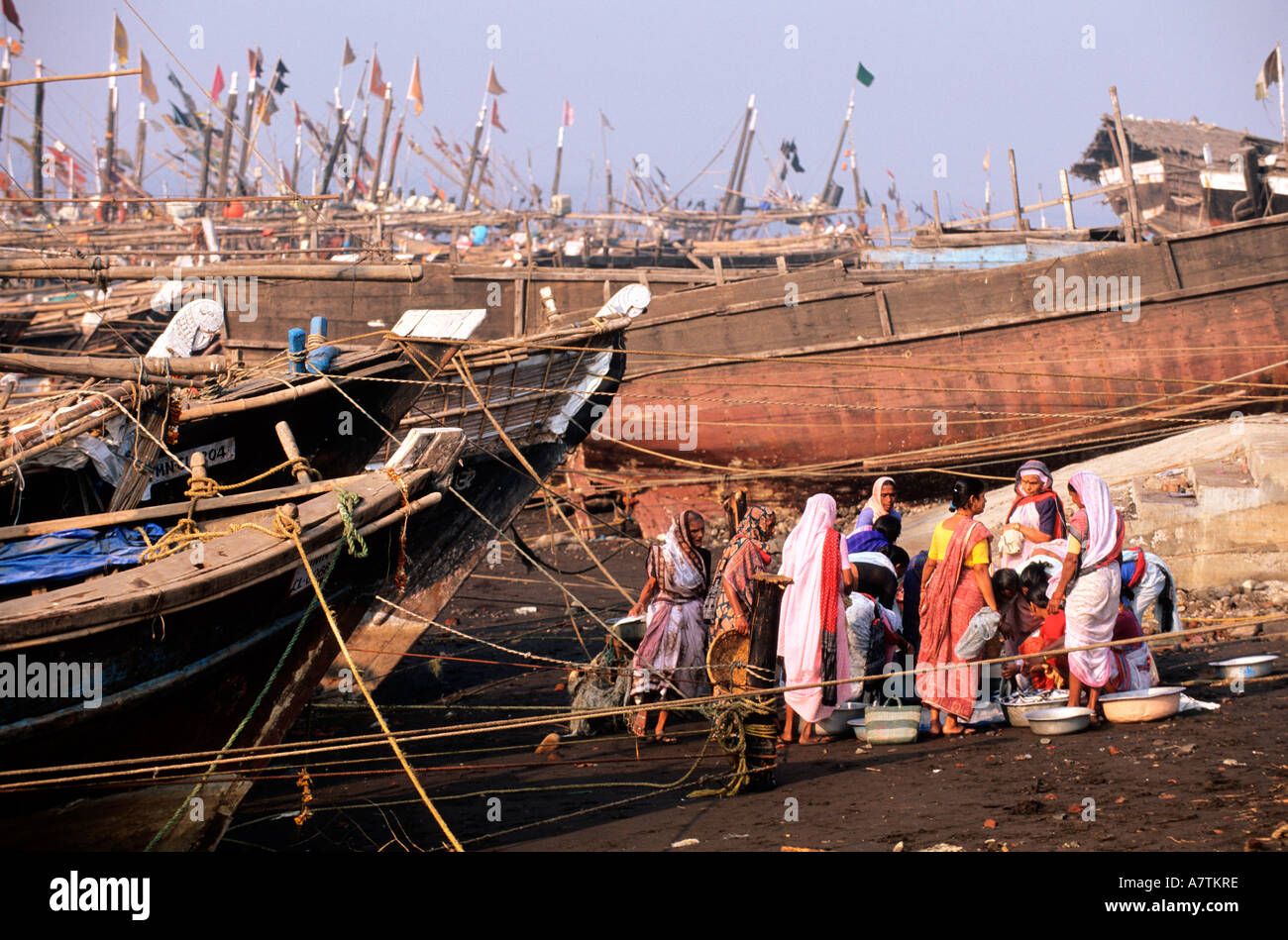 India, Union Territory of Daman and Diu, Nani Daman, the fish market ...