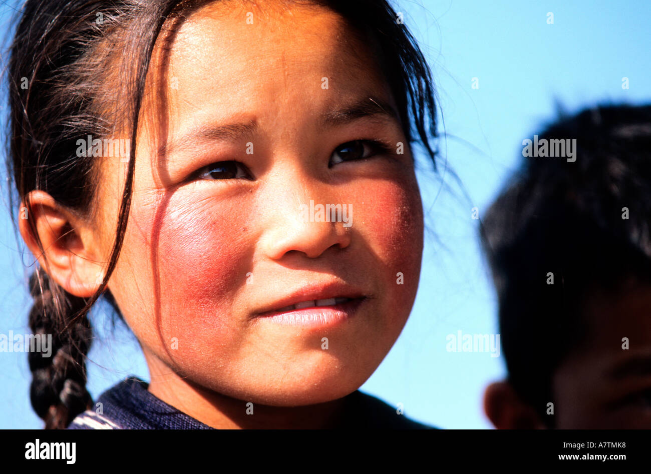 Mongolia, Mongol's face Stock Photo - Alamy