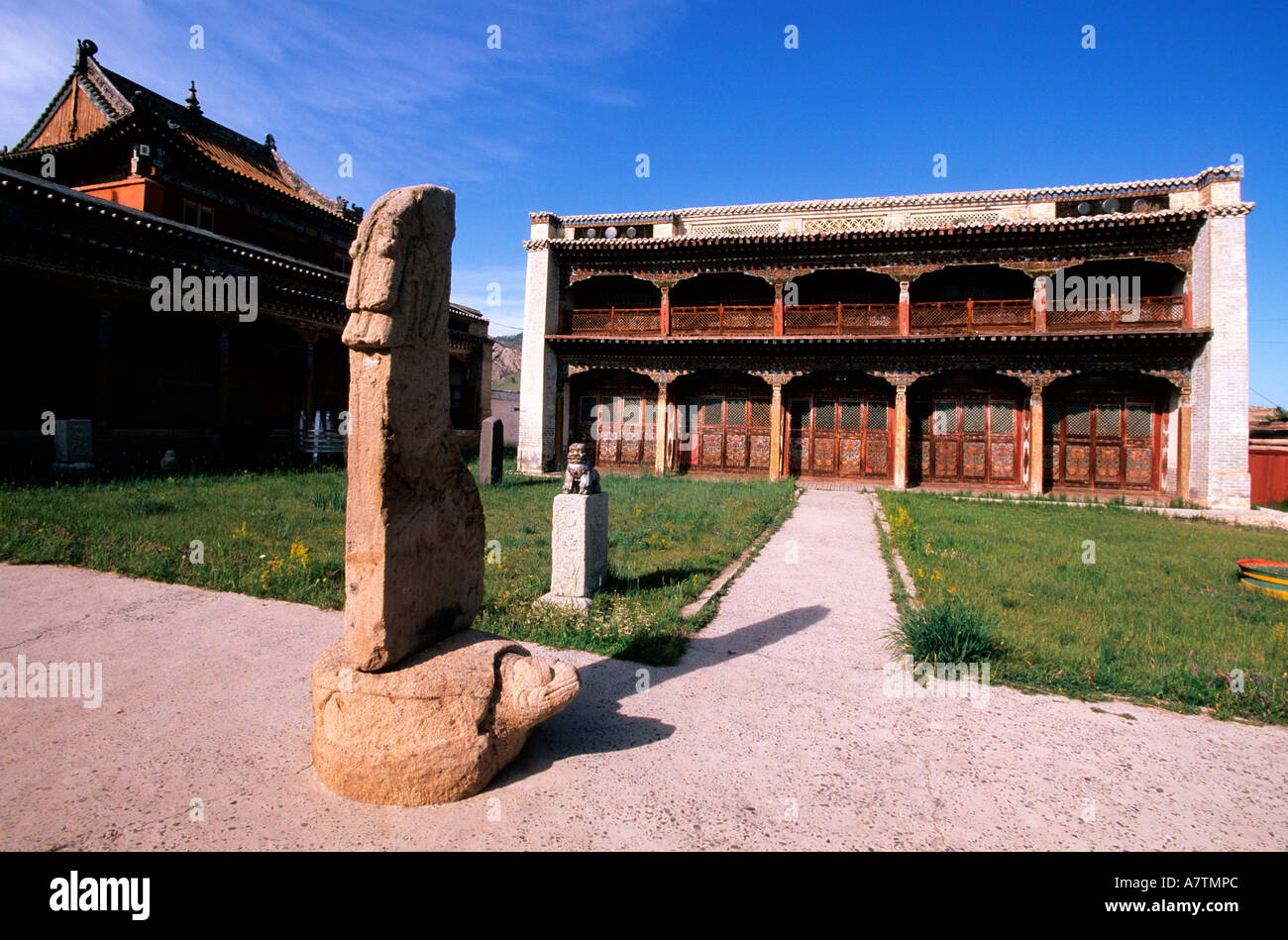 Mongolia, Arkhangai Province, Tsetserleg, Zayain Khuree Monastery and ...