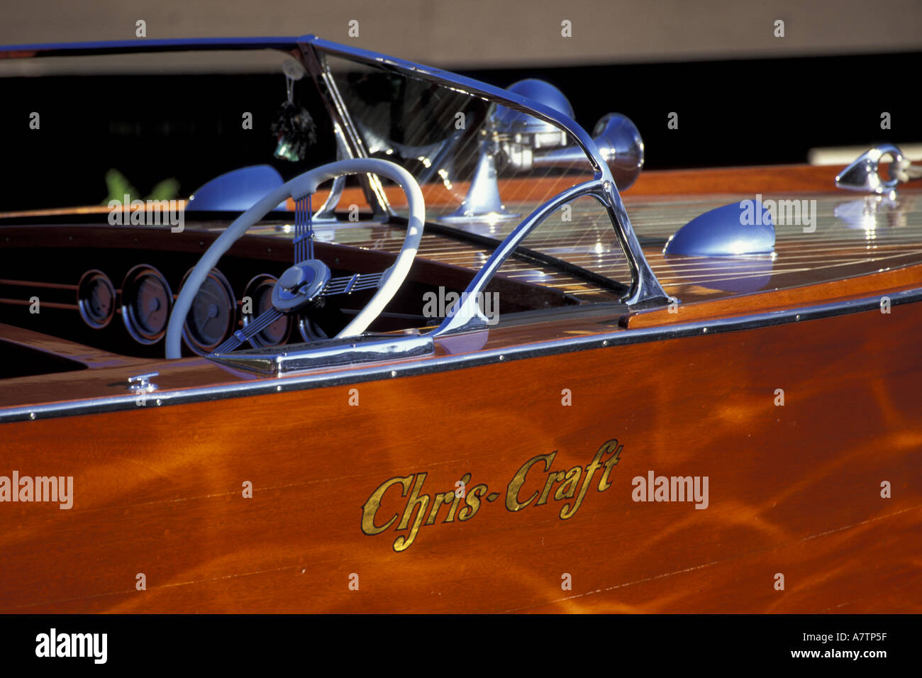 USA, WA, Seattle, Lake Union, Seattle Maritime Museum. Chris Craft ...