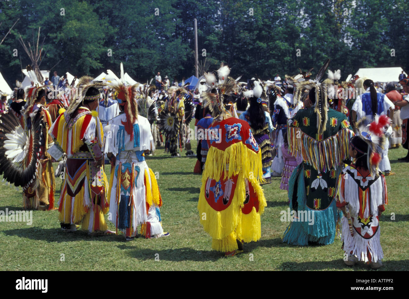 USA, Washington State, Seattle, Discovery Park. Native American Powwow ...