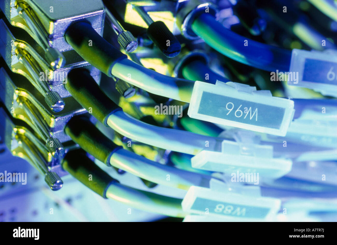 Close-up of electric cables Stock Photo - Alamy