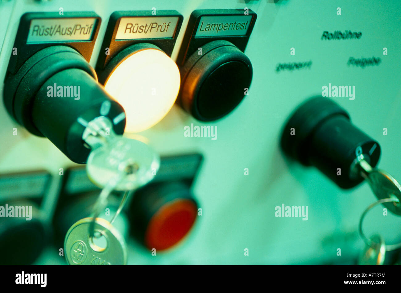 Close-up of push buttons Stock Photo - Alamy