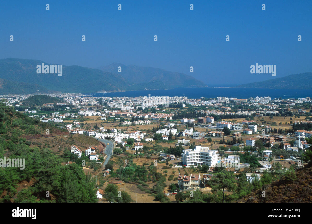 Aerial view of town, Mugla, Turkey Stock Photo - Alamy