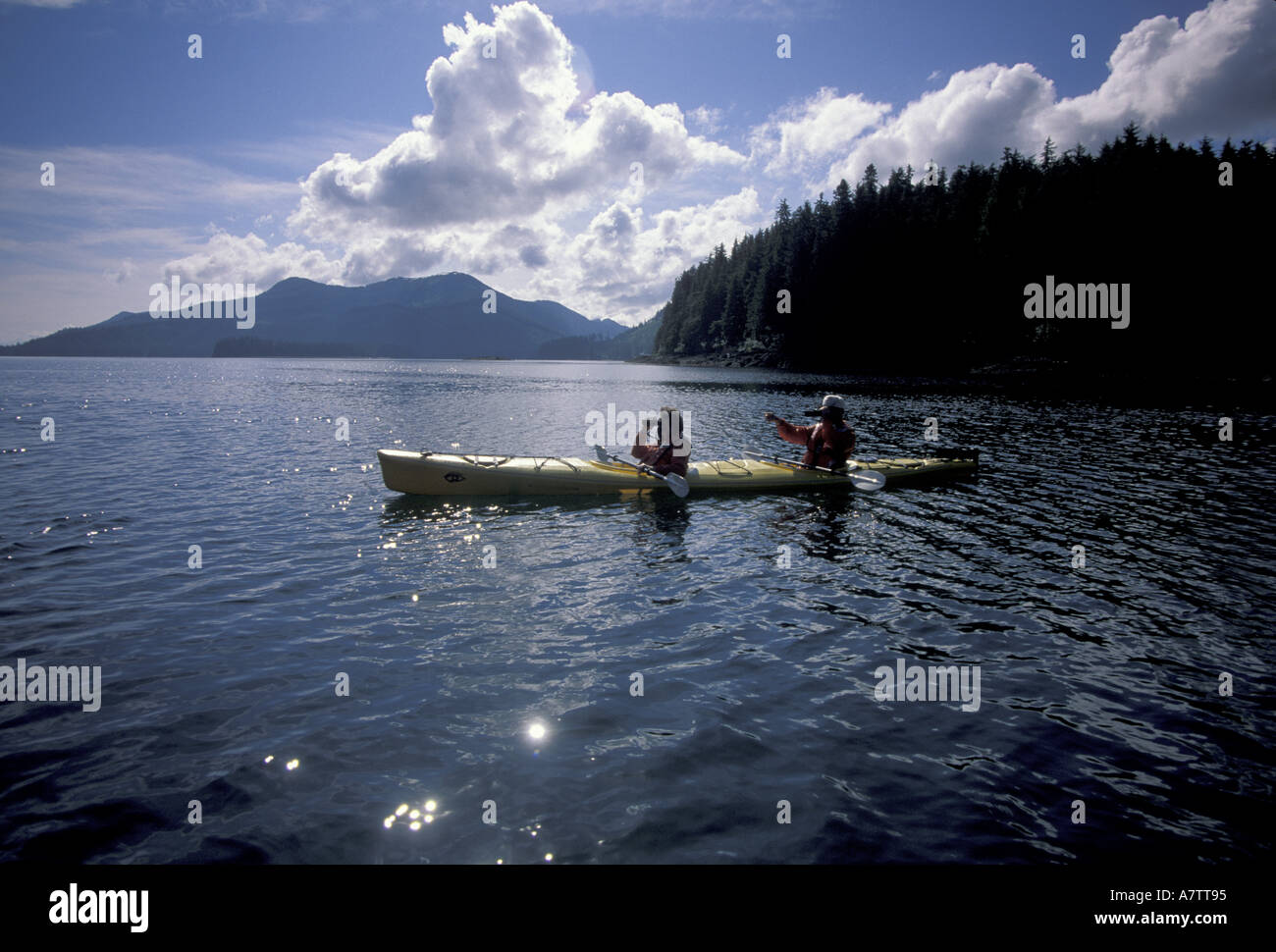 Ocean Kayaking in southeast Alaska Stock Photo - Alamy