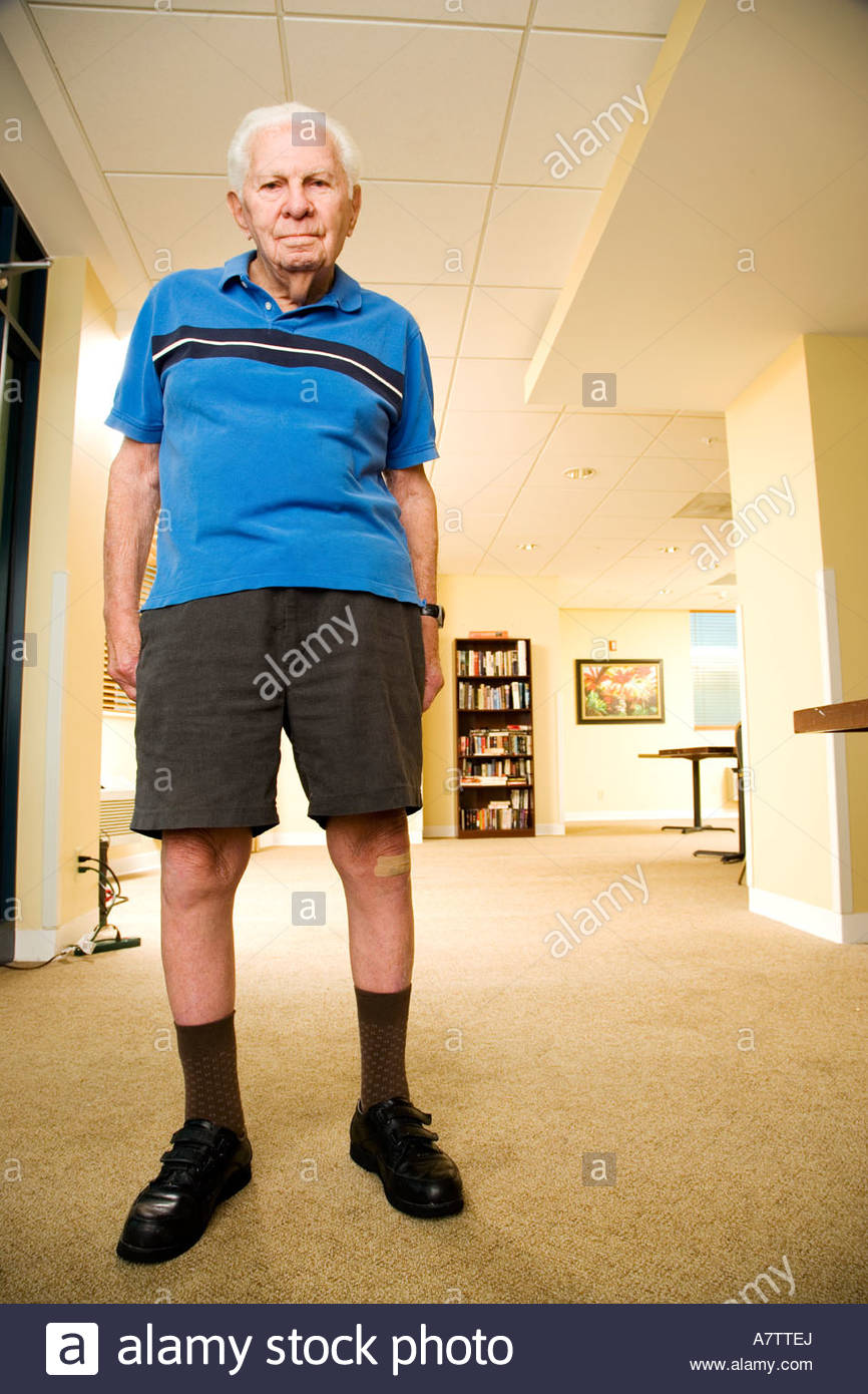 An elderly man wearing shorts Stock Photo: 11912489 - Alamy