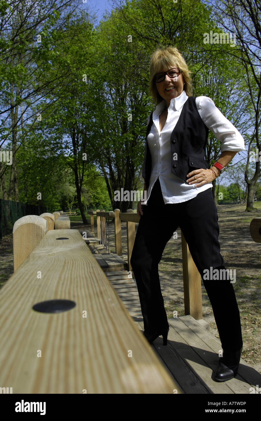 woman blonde blond blue sky natural portrait positive sixty oap old age ...