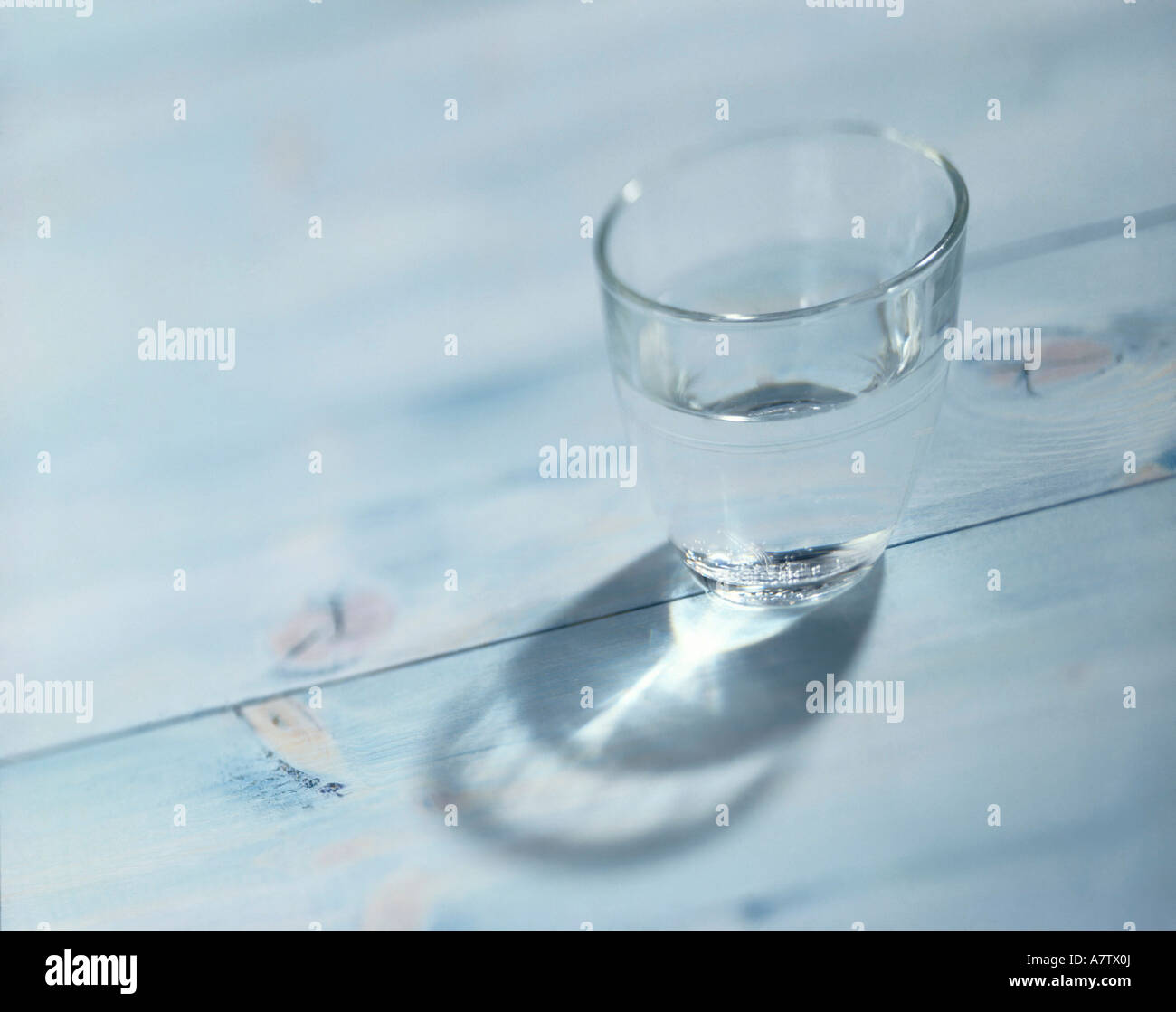 High angle view of glass of water Stock Photo - Alamy